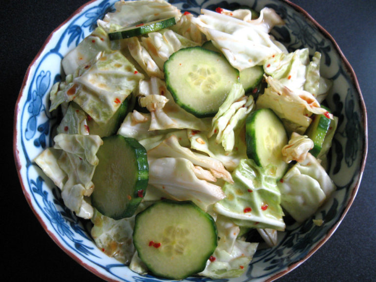 Crunchy Spicy Cabbage & Cucumber – Hiroko's Recipes