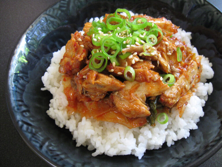 Canned Mackerel & Kimchi Rice Bowl – Hiroko's Recipes