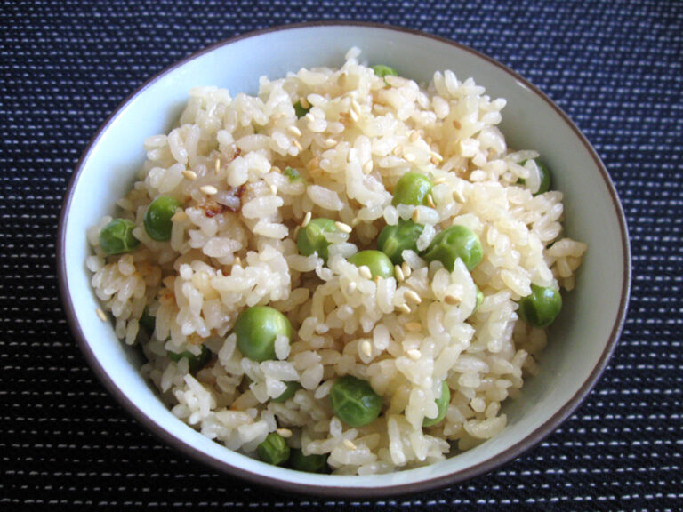 Green Peas Rice (Soy Sauce & Sesame Flavour) – Hiroko's Recipes
