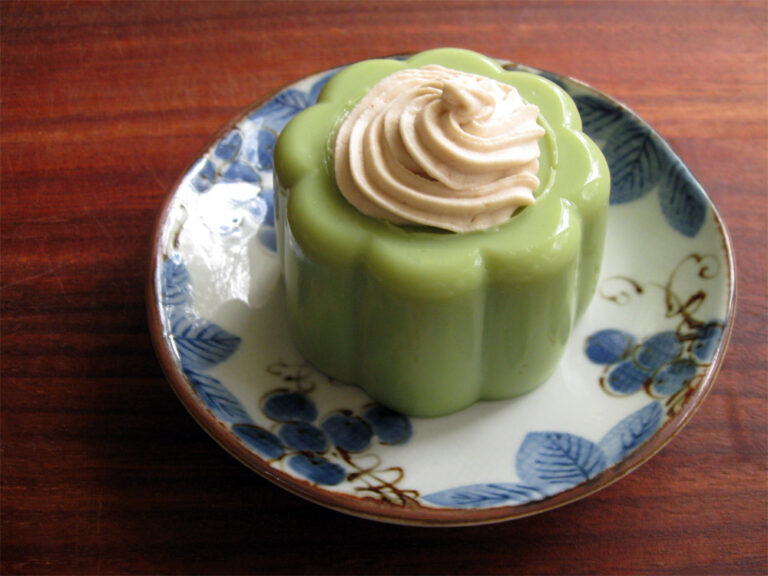 Corn Starch Matcha Milk Jelly – Hiroko's Recipes