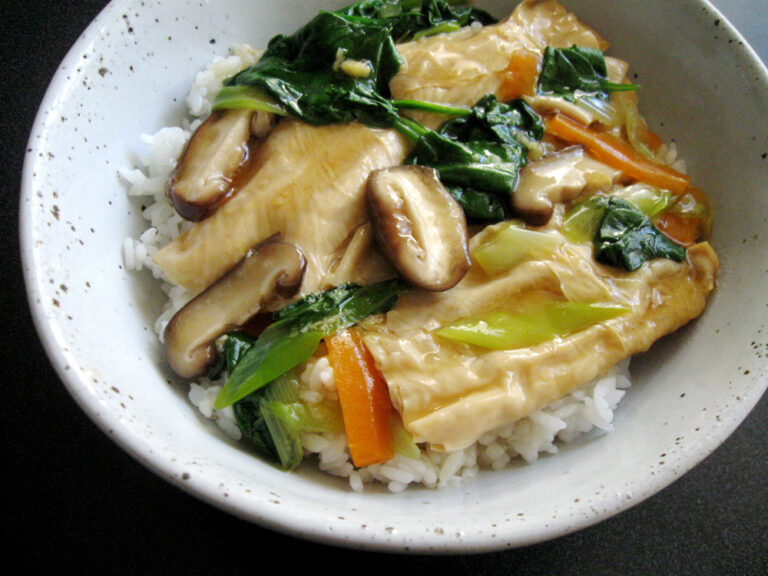 Yuba (Tofu Skin) Rice Bowl – Hiroko's Recipes