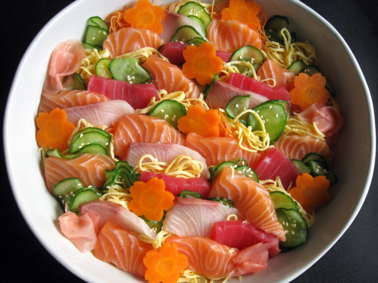 Sashimi Chirashi-zushi – Hiroko's Recipes