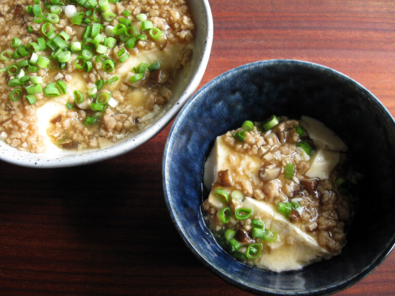 Savoury Custard with Soy Mince Sauce – Hiroko's Recipes