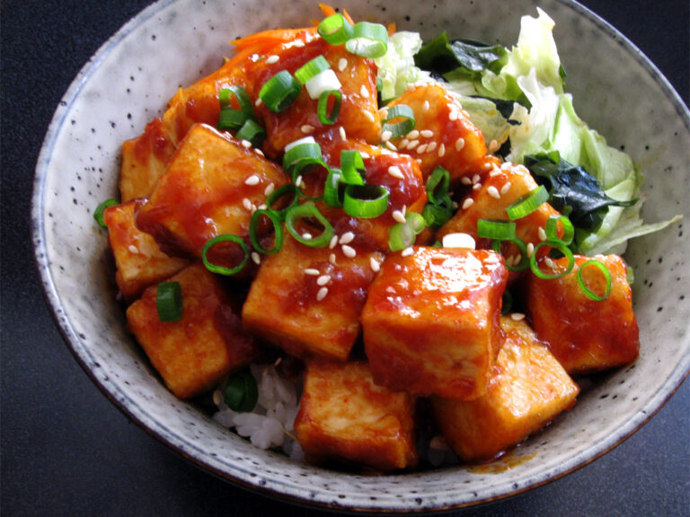 Gochujang Tofu Rice Bowl – Hiroko's Recipes