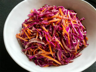 Red Cabbage Salad with Sesame Dressing – Hiroko's Recipes