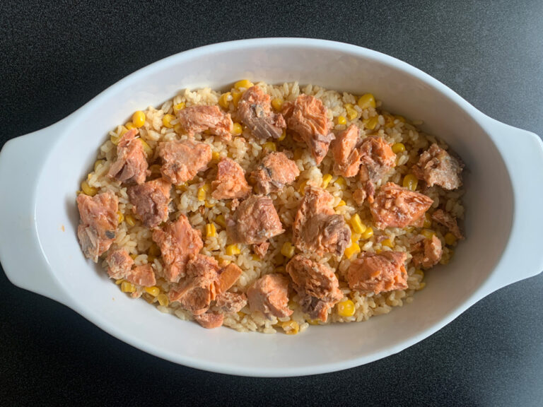Corn Rice & Salmon Doria – Hiroko's Recipes