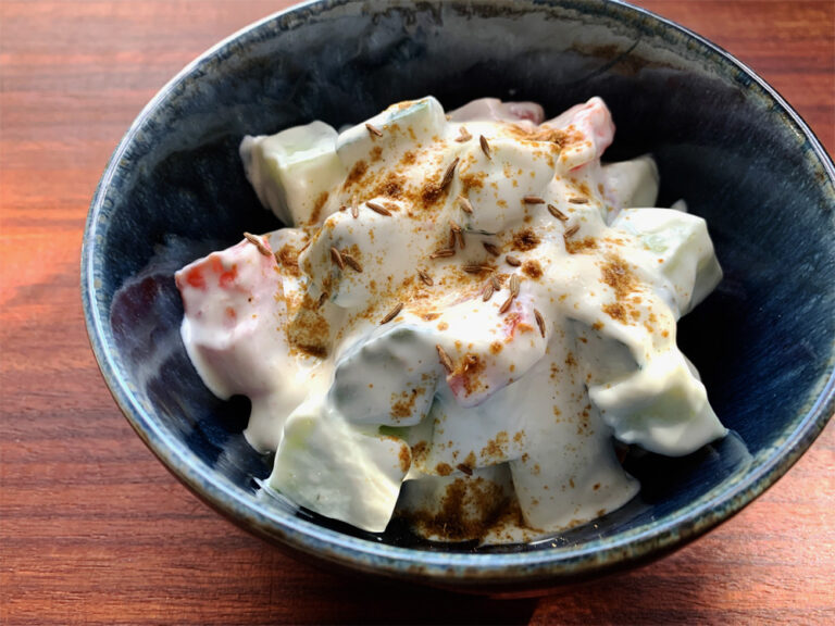 Cucumber & Tomato Yoghurt Salad with Cumin – Hiroko's Recipes