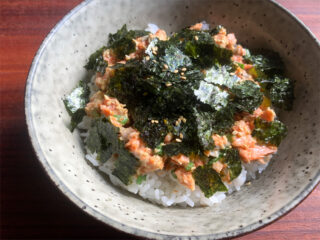 Canned Salmon Wasabi Miso Rice Bowl – Hiroko's Recipes
